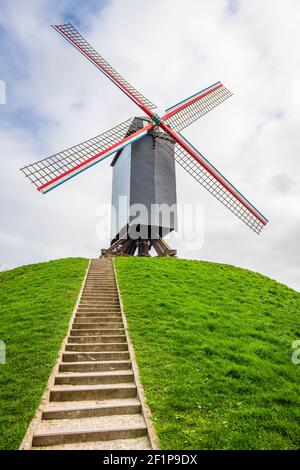 Windmill in Bruges, Belgium Stock Photo - Alamy