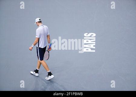 John ISNER (USA) during the final of BNP Paribas Masters Paris 2016 ...