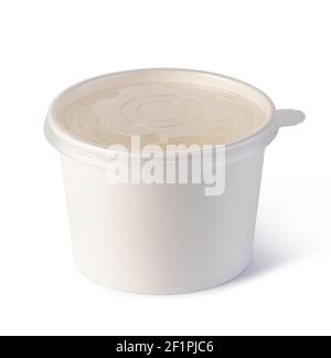 unlabeled paper food box isolated on white background Stock Photo - Alamy