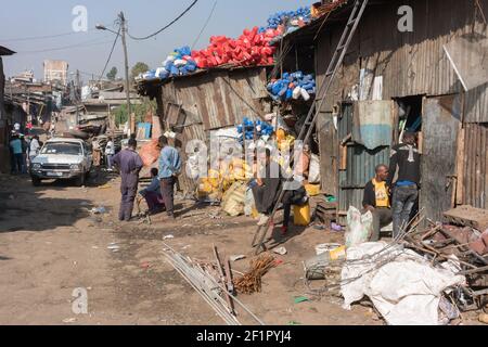 Ethiopia, Addis Ababa - Used empty plastic bottles for sale at Addis ...
