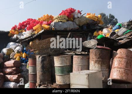 Ethiopia, Addis Ababa - Used empty plastic bottles for sale at Addis ...