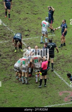 Tom Taylor (Section Paloise - PAU) scored a try, Clement Daguin (Stade ...