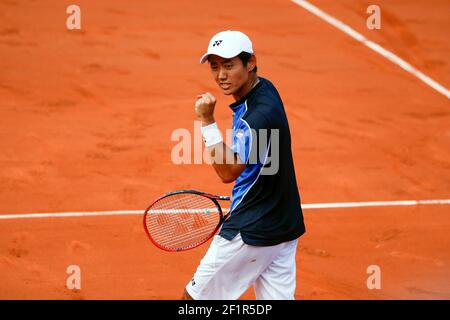 Yoshihito NISHIOKA (JPN), celebration, won against Fernando VERDASCO ...