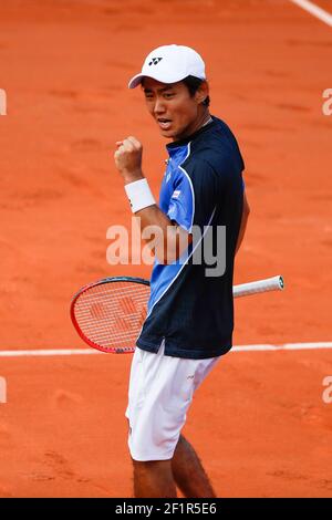 Yoshihito NISHIOKA (JPN), celebration, won against Fernando VERDASCO ...