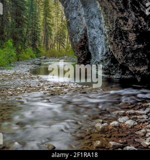middle fork judith river in a canyon of the little belt mountains near ...