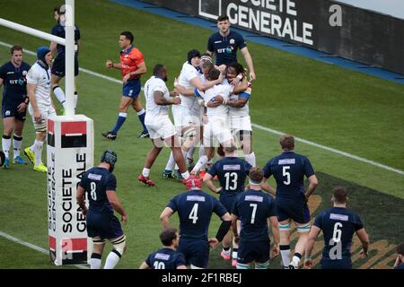 Mathieu Bastareaud of France and Romain of France during the Crunch ...