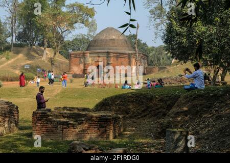 Gour, India - January 2021: People visiting the Gumti Darwaza ruins of ...