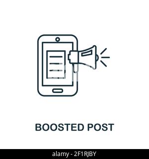 Boosted Post icon. Simple element from social media collection ...