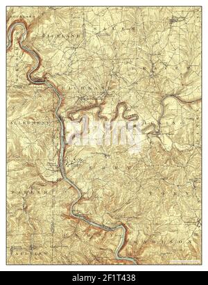 Foxburg, Pennsylvania, map 1908, 1:62500, United States of America by ...