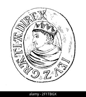 Louis IV (920-954). King of France. Arrival of Louis IV at England ...