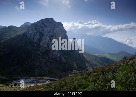 Hiking in the mountains above Zafarraya pass, Andalucía, Spain, Europe ...