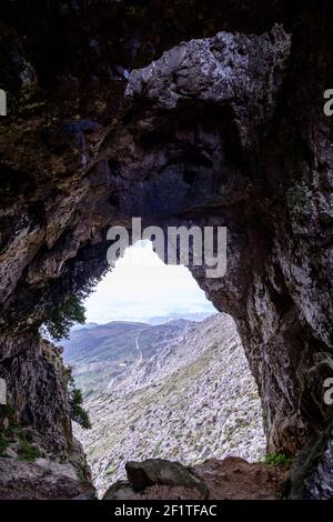 Cueva Orea in the mountain above Zafarraya pass, Andalucía, Spain ...