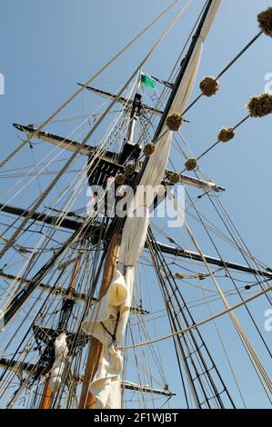 The brig Lady Washington is a full-scale reproduction of the first U.S ...