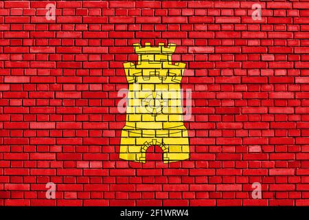 Flag of Middelburg painted on brick wall Stock Photo - Alamy
