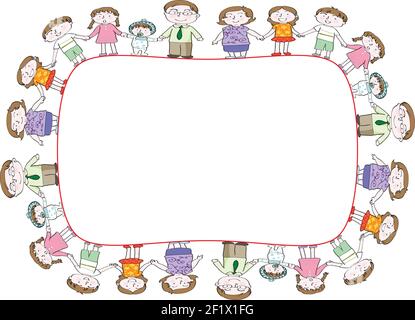 vector cartoon family background Stock Vector Image & Art - Alamy