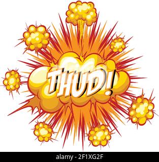 Comic speech bubble with thud text illustration Stock Vector Image ...