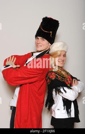 Lloyd Jones and Pernelle Caron of France perform during the show at the ...