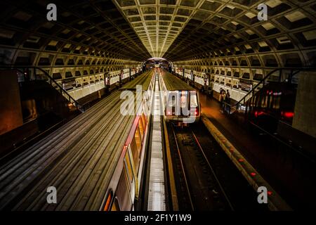 Subway Metro train Washington DC USA commute light rail public ...