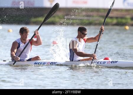 Arnaud HYBOIS and Etienne HUBERT (FRA) K2 M1000 during the Sprint World Championships 2014, in ...