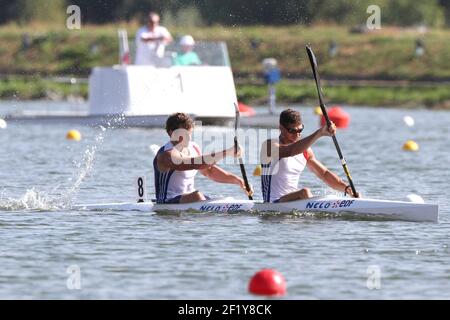 Arnaud HYBOIS and Etienne HUBERT (FRA) K2 M1000 during the Sprint World Championships 2014, in ...