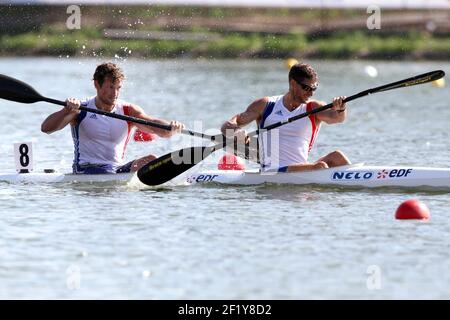 Arnaud HYBOIS and Etienne HUBERT (FRA) K2 M1000 during the Sprint World Championships 2014, in ...