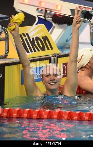 Sarah Sjostrom of SWE competes in the 100m Freestyle Women Heats during ...