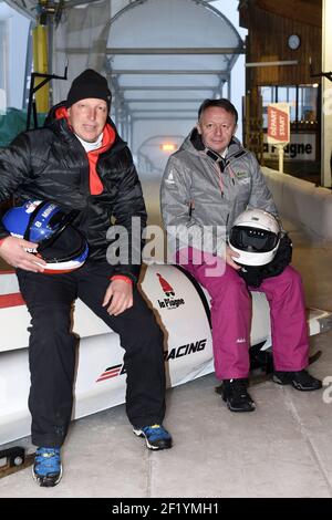 Secretary of State for Sport Thierry Braillard showing his handball ...