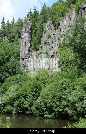 Hans Heiling Rock, River Eger, Czech Republic Stock Photo - Alamy