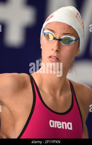 Fantine Lesaffre (FRA) competes on 200 m Bcakstroke during the Meeting ...