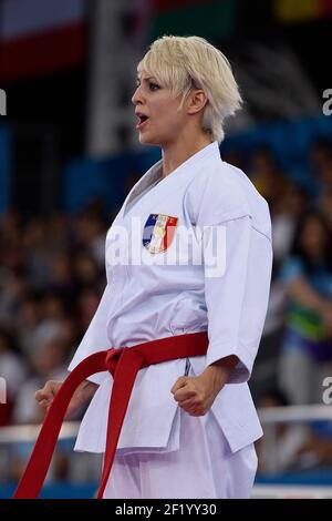 Sandy Scordo of France win the silver medal in Karate Women's Kata ...