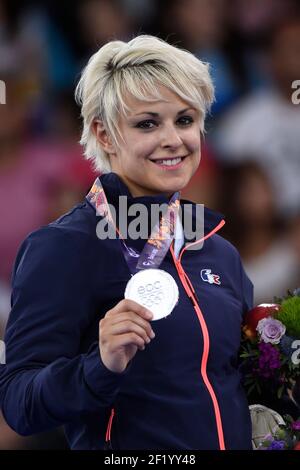 Sandy Scordo of France win the silver medal in Karate Women's Kata ...