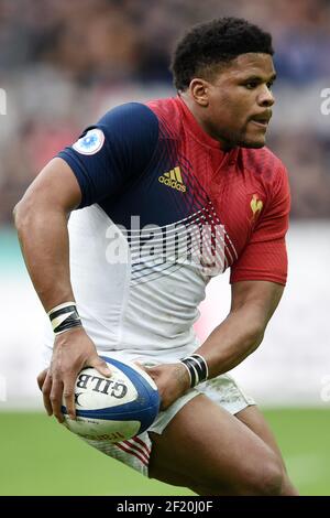 France's Jonathan Danty during the Rugby RBS 6 Nations Tournament ...