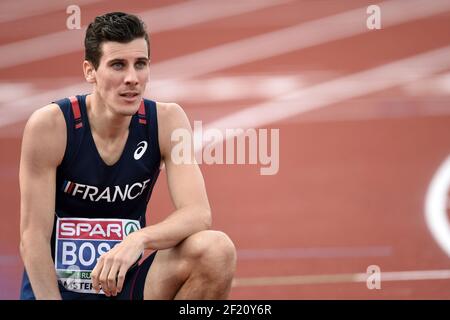 France's Pierre Ambroise Bosse reacts after the 800m during the ...