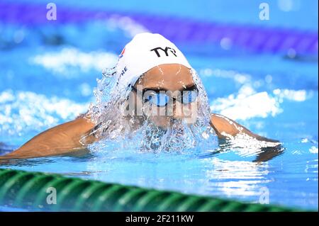 Fantine Lessafre (FRA) competes on Women's 400 m Medley heats during ...