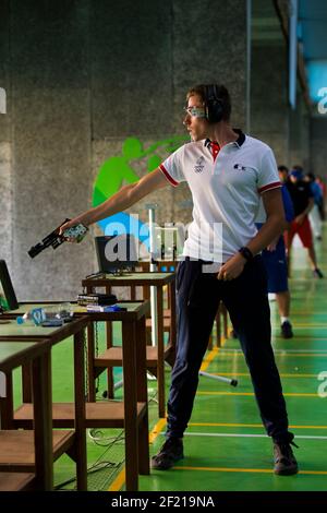France s Jean Quiquampoix Shooting 25m Rapid Fire Pistol Men s during ...
