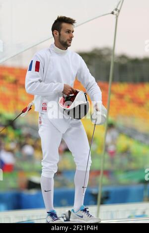 France's Valentin Belaud competes on equestrian in Modern Pentathlon ...