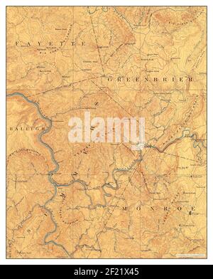 Hinton, West Virginia, map 1892, 1:125000, United States of America by ...