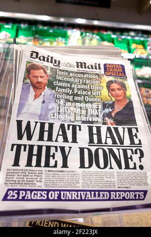 Daily Mail newspaper headline after the Las Vegas mass shooting on 1st ...
