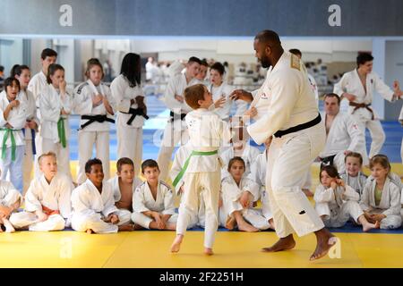 Teddy Riner during the Judo class of Teddy Riner Academy in Saint-Jean ...