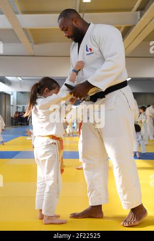 Teddy Riner during the Judo class of Teddy Riner Academy in Saint-Jean ...