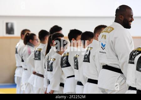 Teddy Riner during the Judo class of Teddy Riner Academy in Saint-Jean ...
