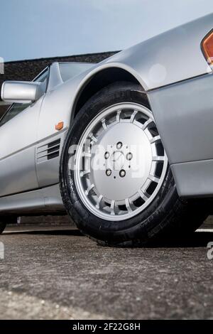 1991 W129 shape Mercerdes 500SL luxury German convertible car Stock ...
