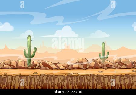 Seamless game ground texture layer cartoon vector. Soil and dirt land ...