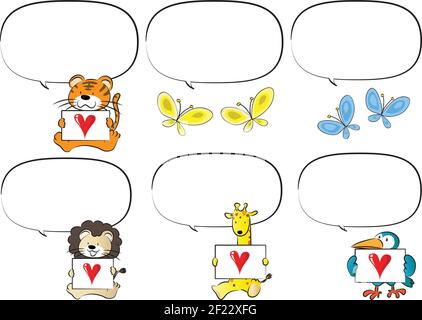 cartoon lion with speech bubble Stock Vector Image & Art - Alamy