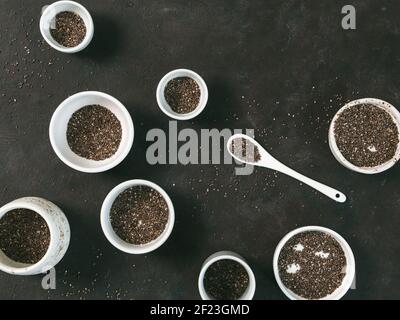 Chia seed flat lay Stock Photo - Alamy