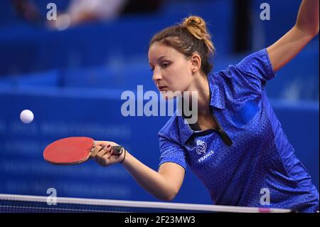 Audrey Zarif (FRA) competes on Table Tennis during the Jeux ...
