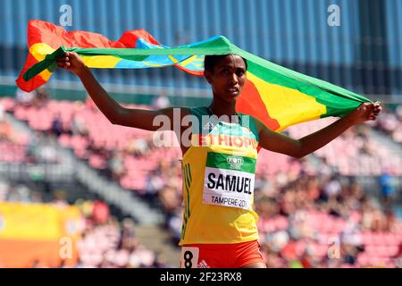 Alemaz Samuel (ETH) wins the Gold Medal in 1500 Metres Women during the ...