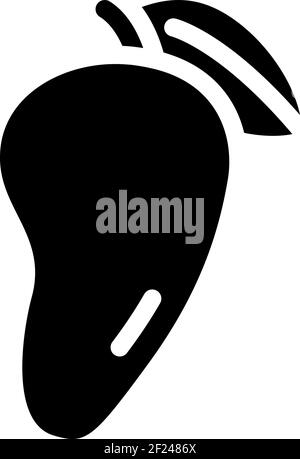 mango dried fruit glyph icon vector illustration Stock Vector Image ...