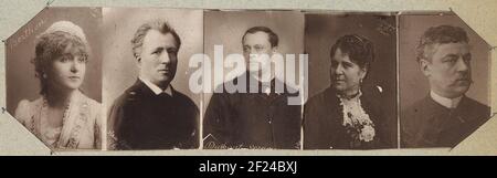 Five portraits of (presumably) singers and actors: Berthon and four ...