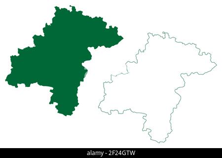 Bemetara district (Chhattisgarh State, division, Republic of India) map ...